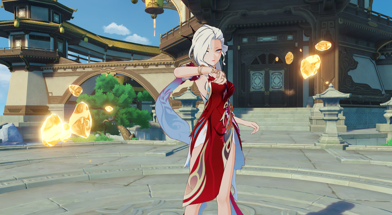 Ningguang replaced by Fancy Dress Signora Mod for Genshin Impact | GI Mods