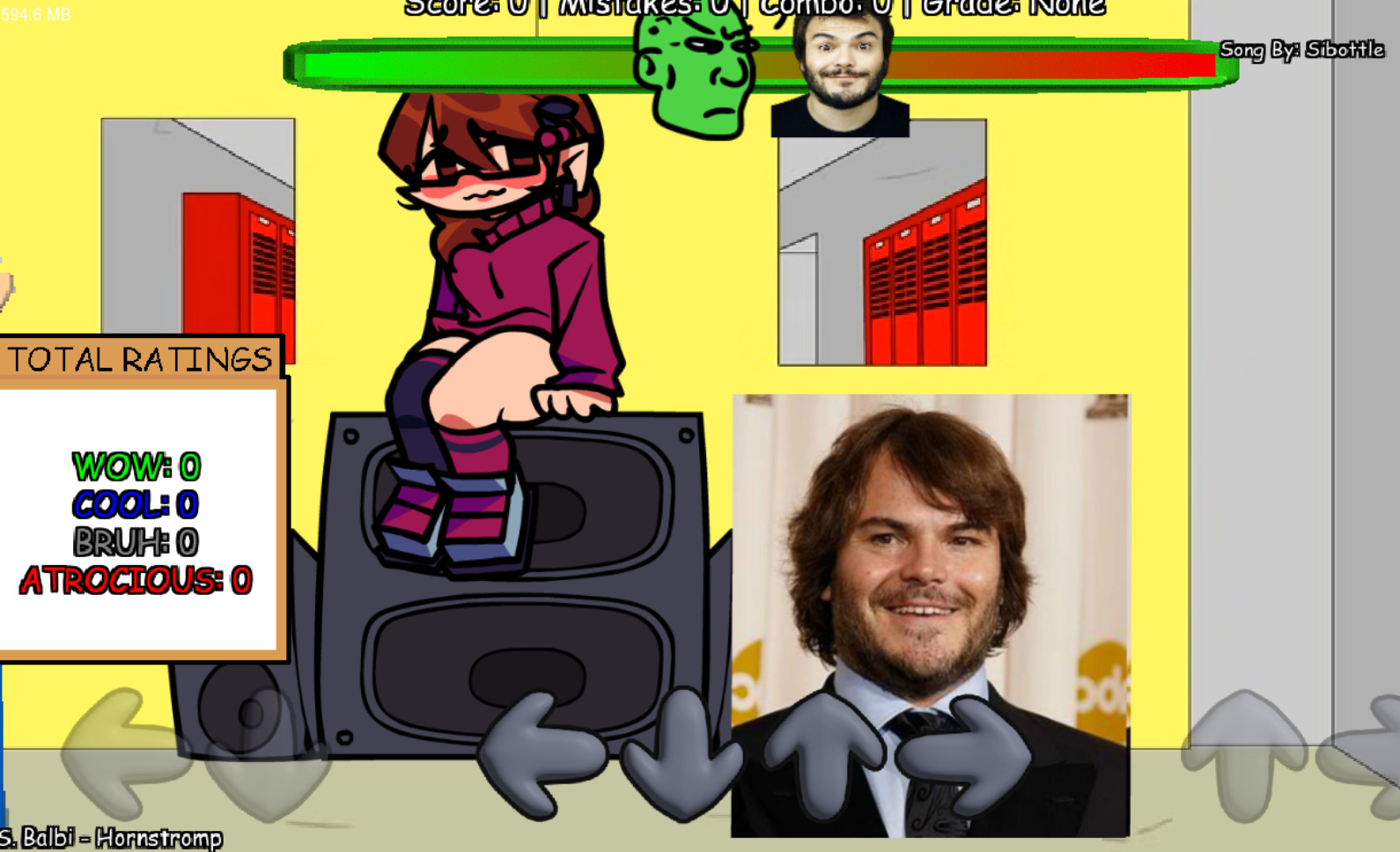 jack black playable wtf!? + fla for reason [Friday Night Funkin'] [Mods]