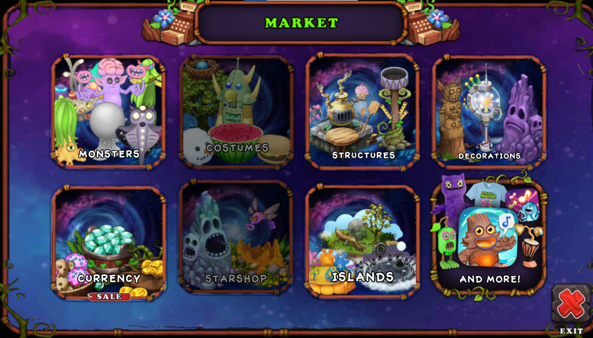 Galaxy Themed Gui Mod for My Singing Monsters | MSM Mods