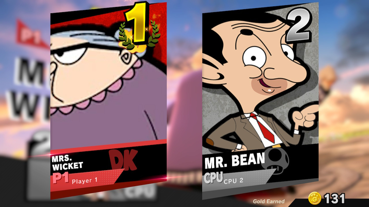 Mrs. Wicket (New Model) [Mr. Bean] Mod for Super Smash Bros. Ultimate ...