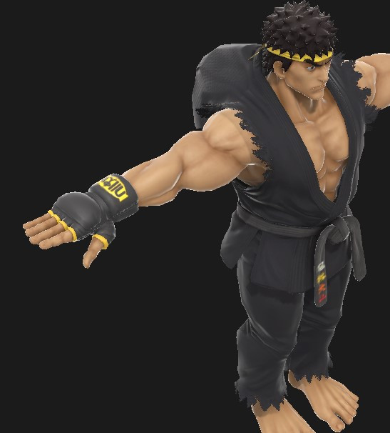 clean dark Ryu recolor + SF logos Mod for Super Smash Bros. Ultimate ...