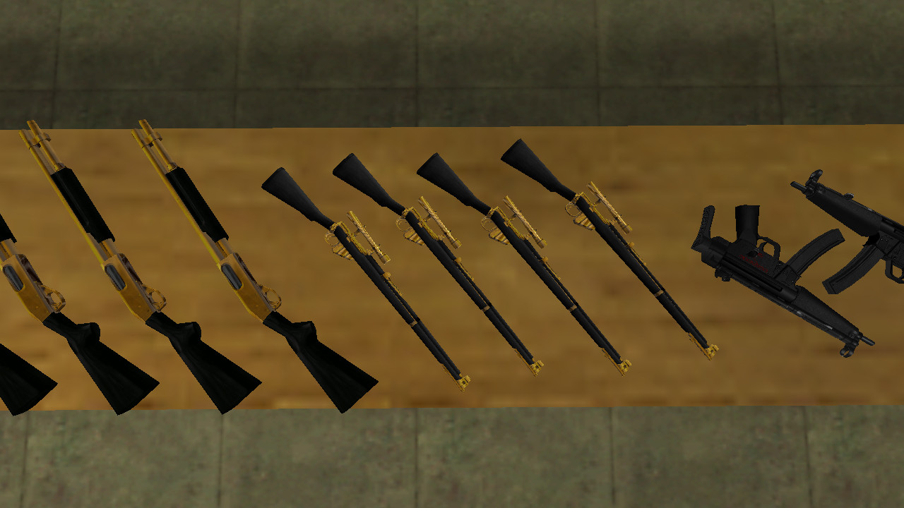 Black & Gold Weapons Pack Mod for Cry of Fear | CoF Mods