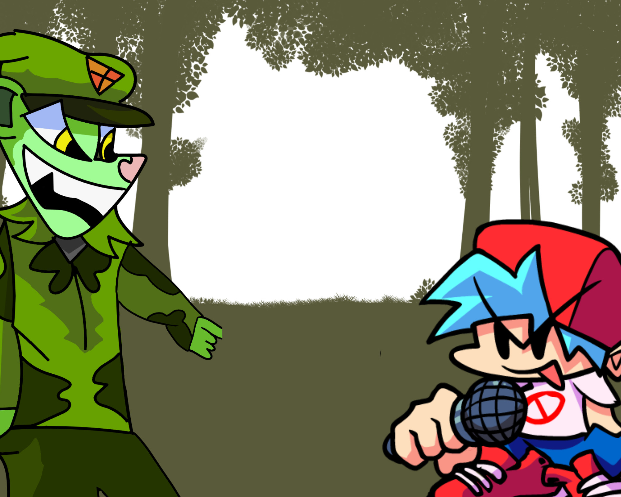 Flippy Reanimated Skin by: Andrew.Brawlart [Friday Night Funkin'] [Mods]