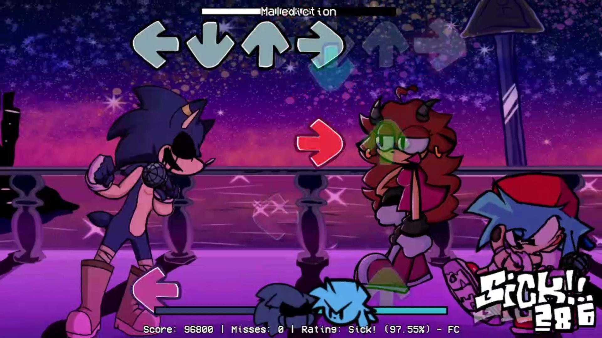 malediction but it's a mod chart Mod for Friday Night Funkin' | FNF Mods