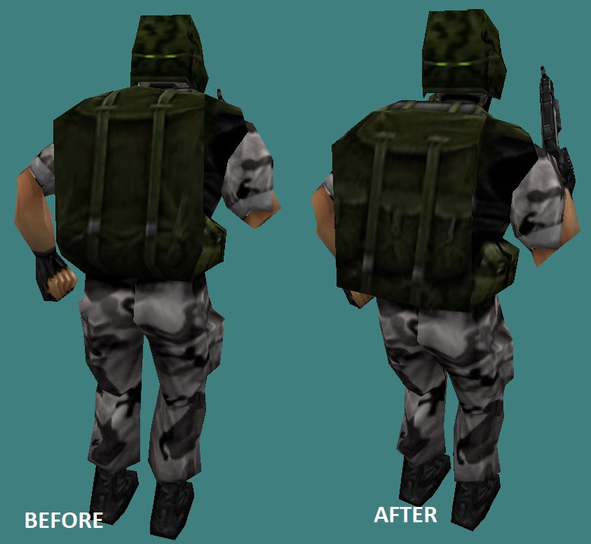 Consistent hgrunt backpacks Mod for Half-Life: Opposing Force | HL:OF Mods