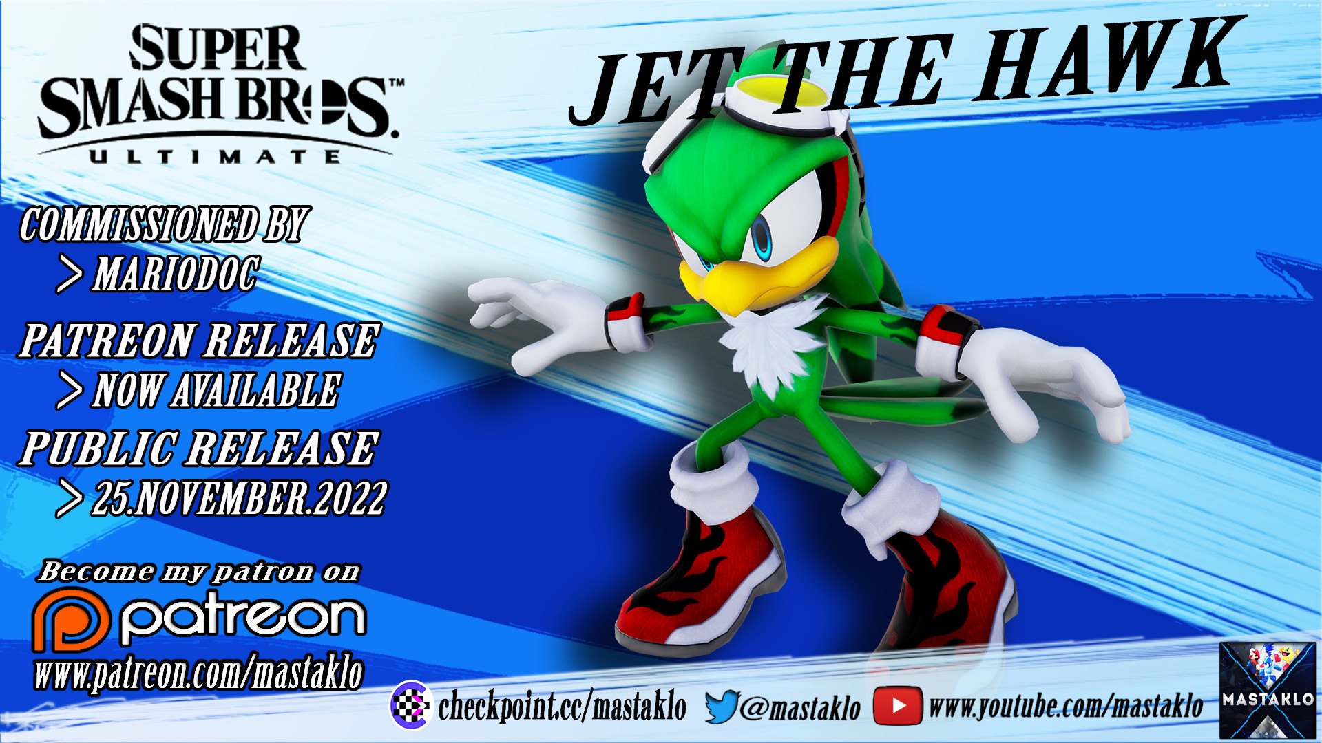 Jet The Hawk Mod for Super Smash Bros. Ultimate | SSBU Mods