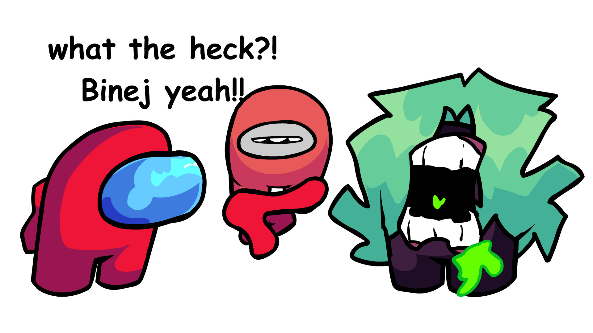 FNF One Shot Mod | Binej Yeah vs Red Crewmate [Friday Night Funkin'] [Mods]