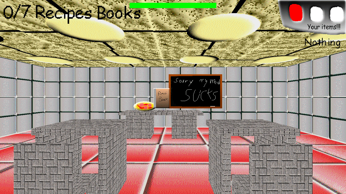 Chef's Basic kitchen lesson Mod for Baldi's Basics | Baldi Mods