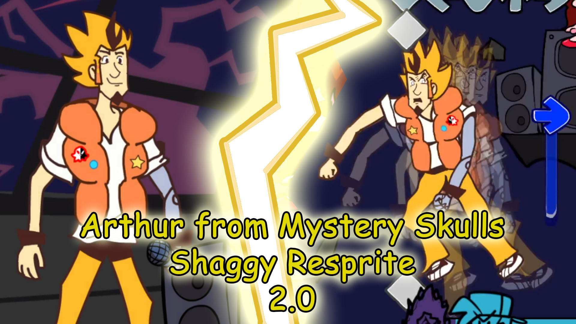 Arthur from Mystery Skulls: Shaggy resprite Mod for Friday Night Funkin ...