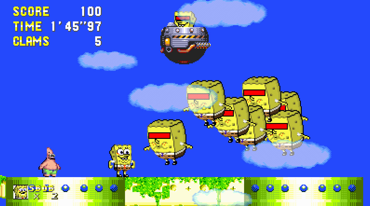 Robo SpongeBob (SpongeBob CD) over Mecha Sonic Mod for Sonic 3 A.I.R ...