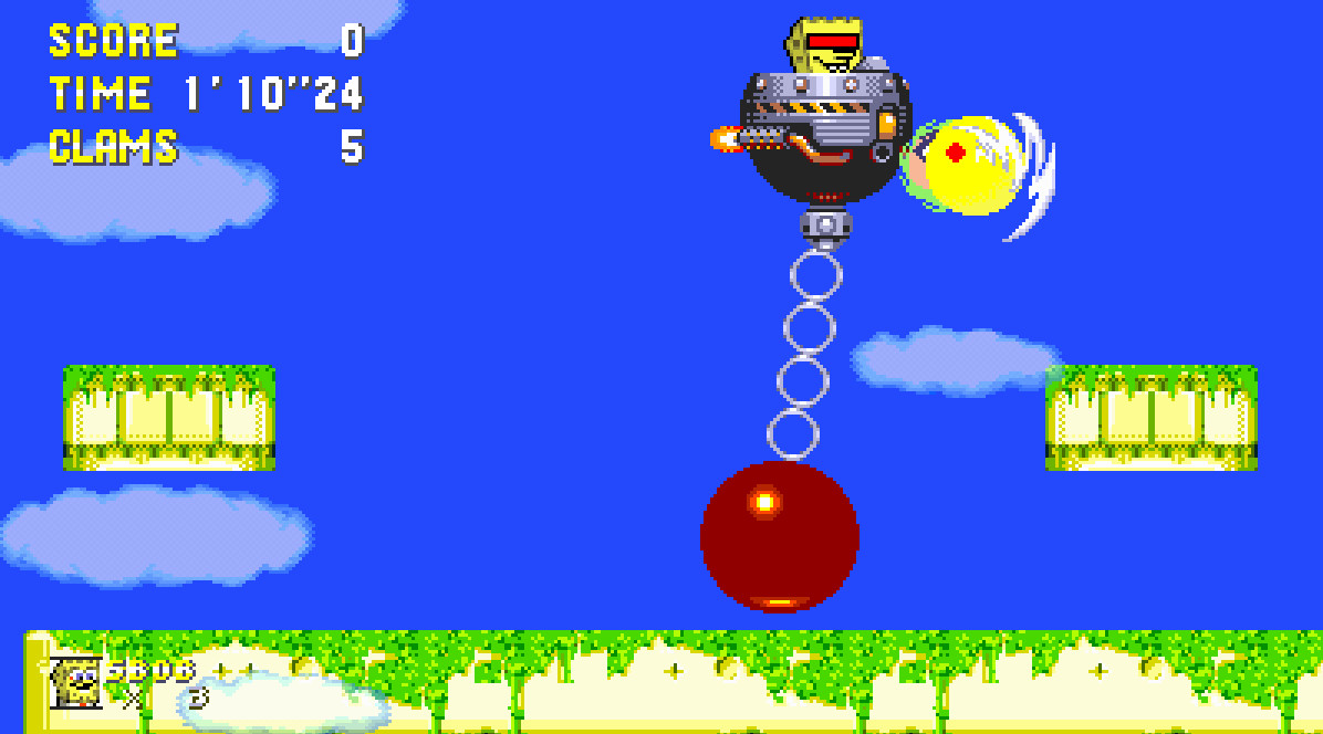 Robo SpongeBob (SpongeBob CD) over Mecha Sonic Mod for Sonic 3 A.I.R ...