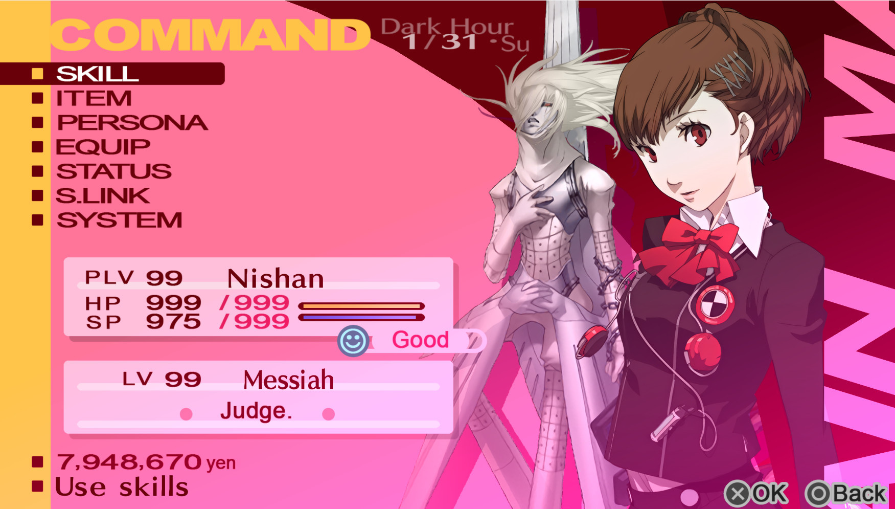 Fem Messiah (Hair Physics) Mod for Persona 3 Portable (PC) | P3P PC Mods