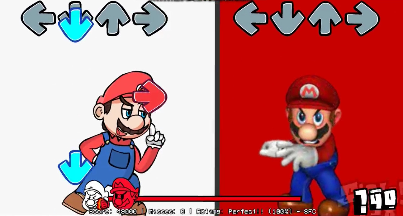 FNF(Mario vs Mario Movie)Copy-Me-Voice Mod for Friday Night Funkin ...