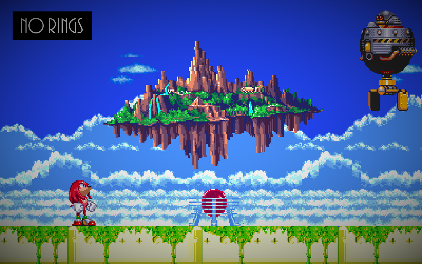 No Rings in Knuckles Sky Sanctuary [Sonic 3 A.I.R.] [Mods]