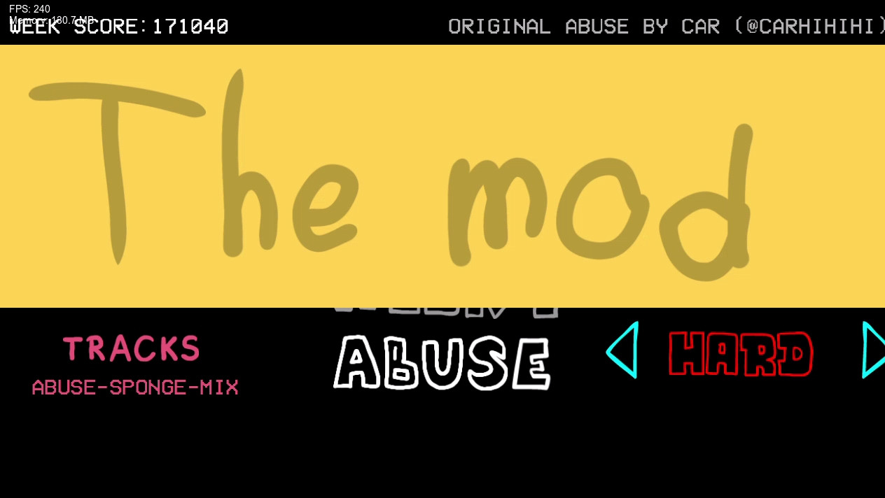 FNF abuse sponge mix Mod for Friday Night Funkin' | FNF Mods