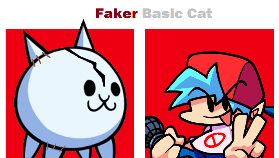 V.S. Faker Basic Cat FNF [Friday Night Funkin'] [Mods]