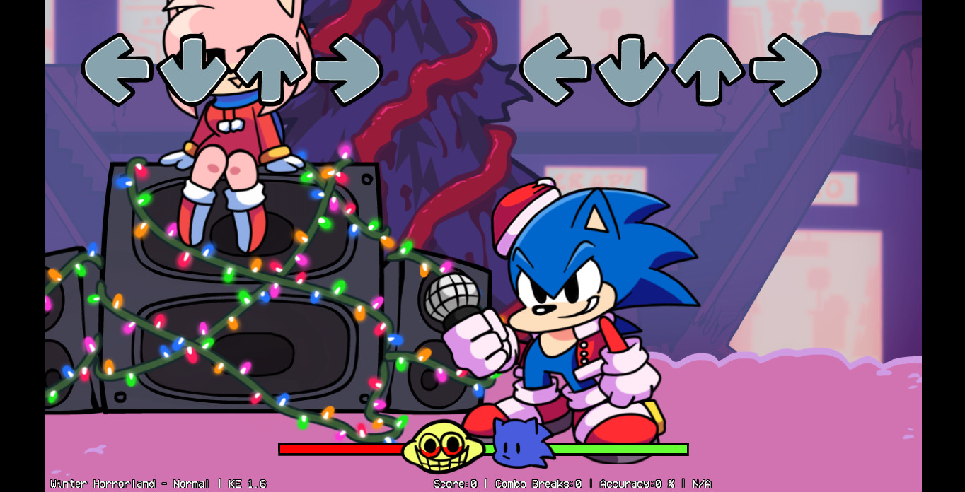 Sonic And Amy Over BF and GF Mod for Friday Night Funkin' | FNF Mods