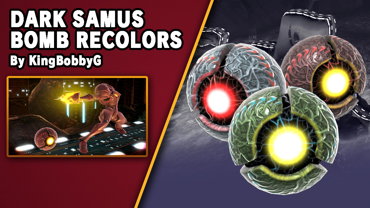 Dark Samus Bomb Recolors Mod for Super Smash Bros. Ultimate | SSBU Mods