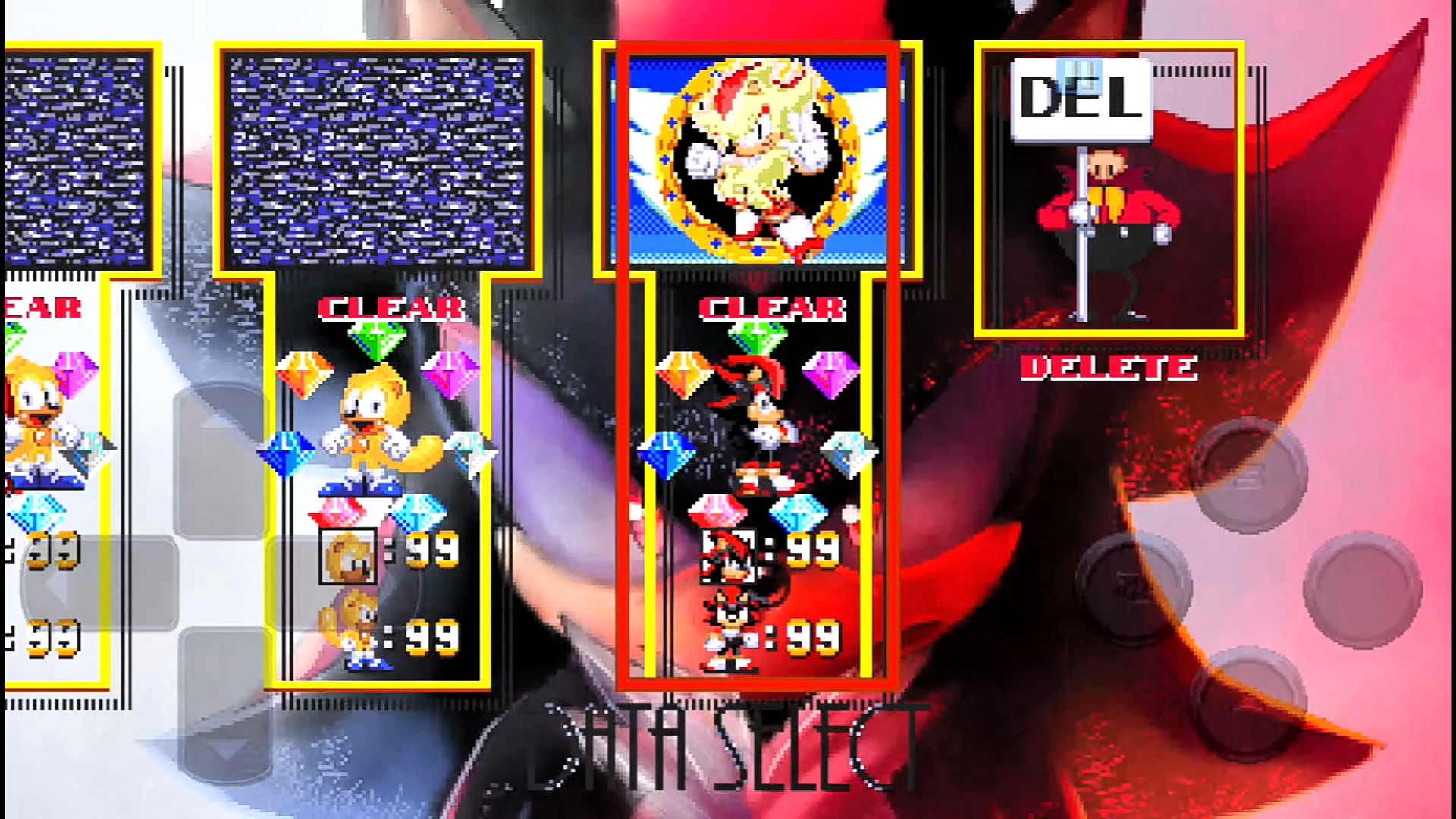 shadow the hedgehog background over data select Mod for Sonic 3 A.I.R ...