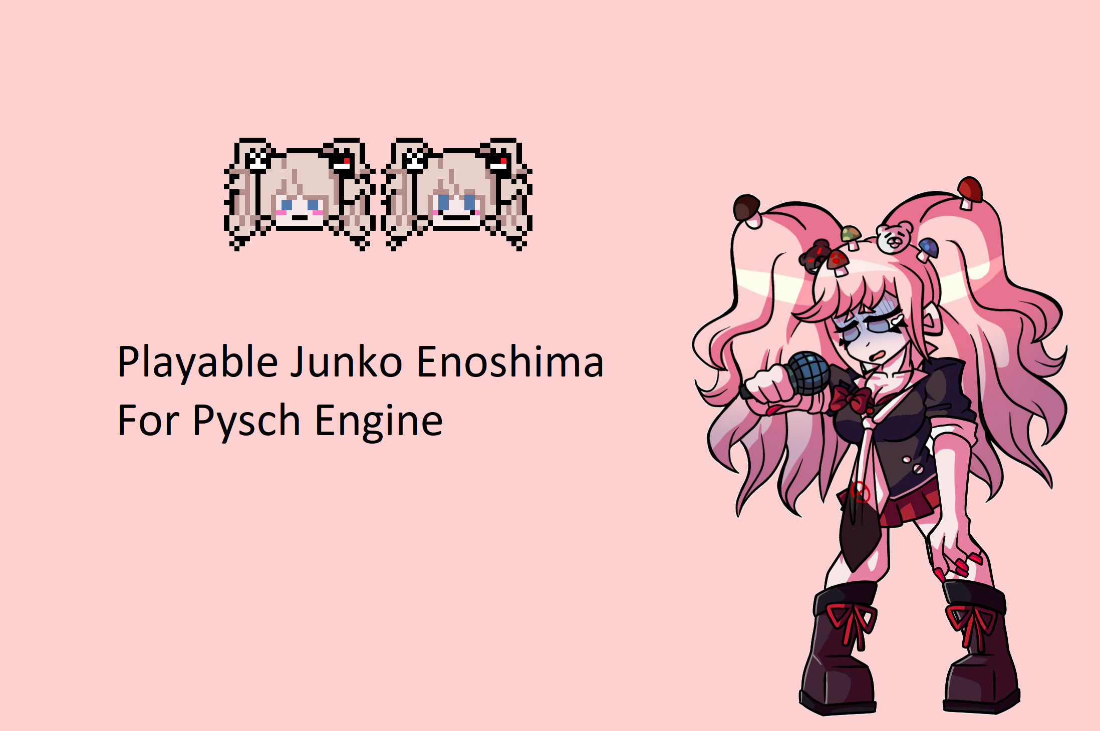 Playable Junko Enoshima For Pysch engine Mod for Friday Night Funkin ...