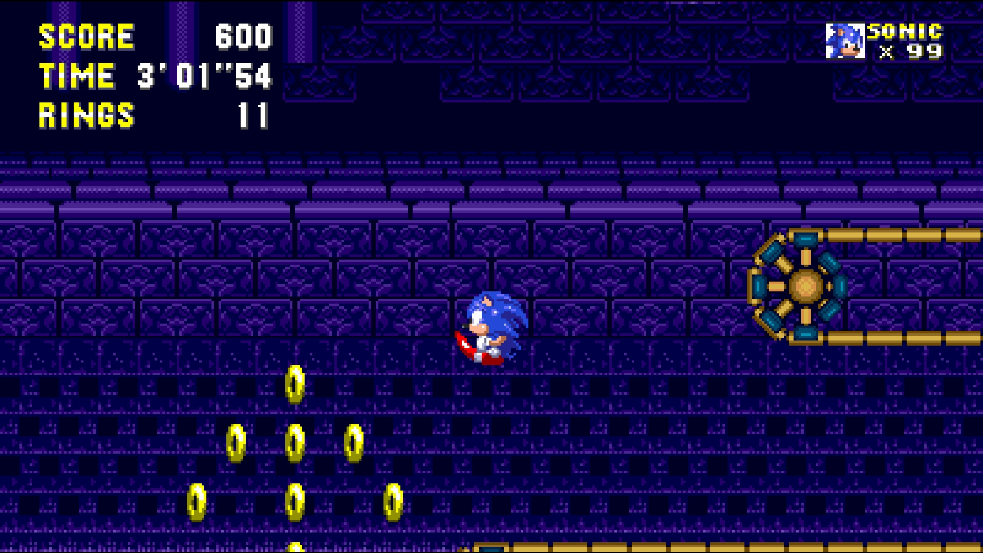 Mania style BG hidrocity palette Mod for Sonic 3 A.I.R. | S3AIR Mods