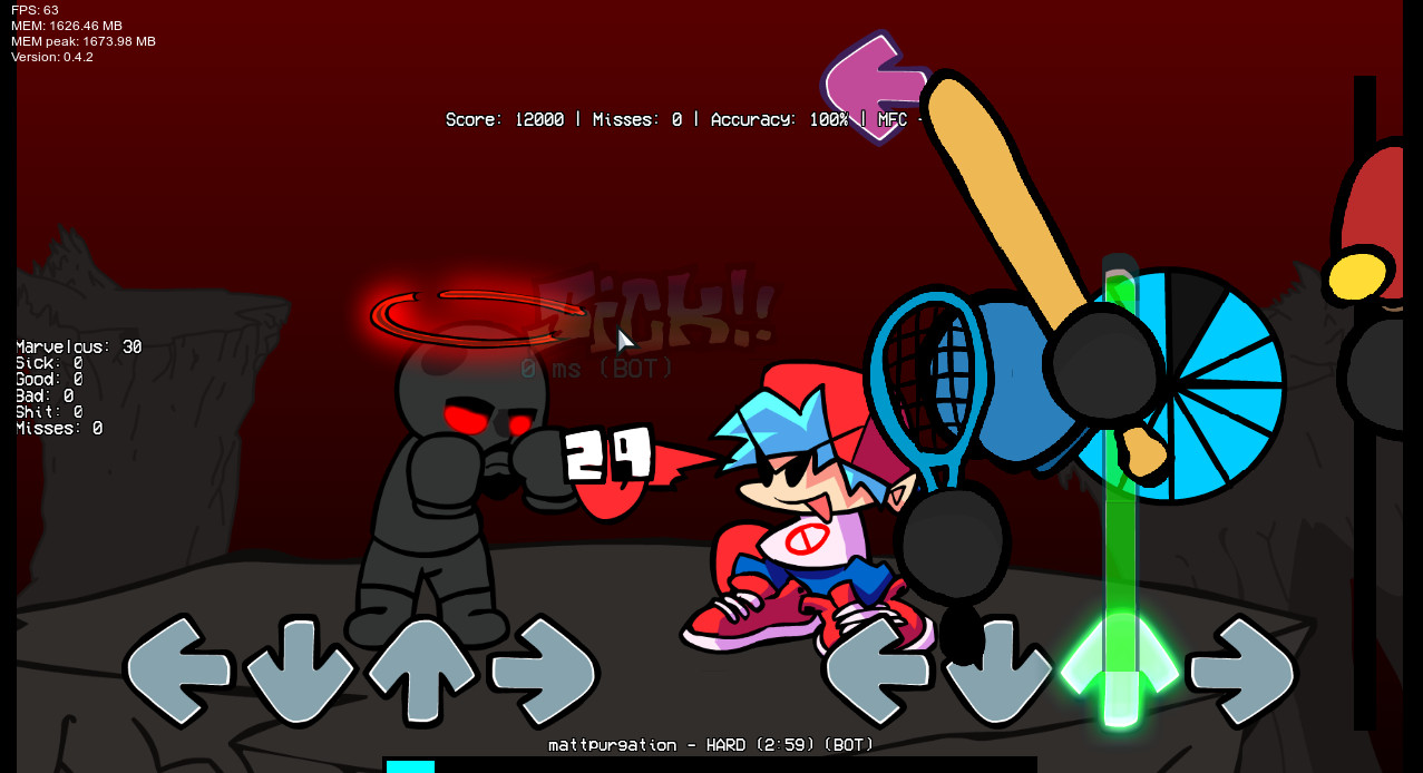 V.S. Matt Boxing Fight V2 port leather engine [Friday Night Funkin'] [Mods]