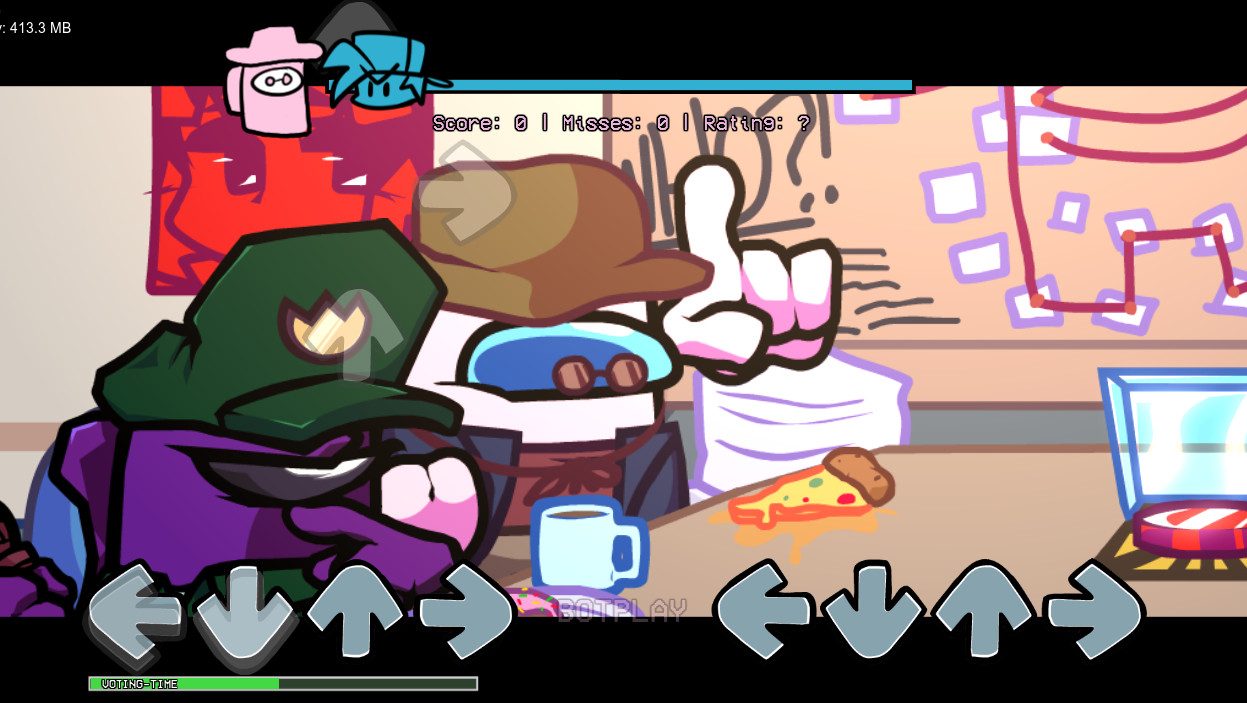 Voting time Psych Engine LUA Port Mod for Friday Night Funkin' | FNF Mods