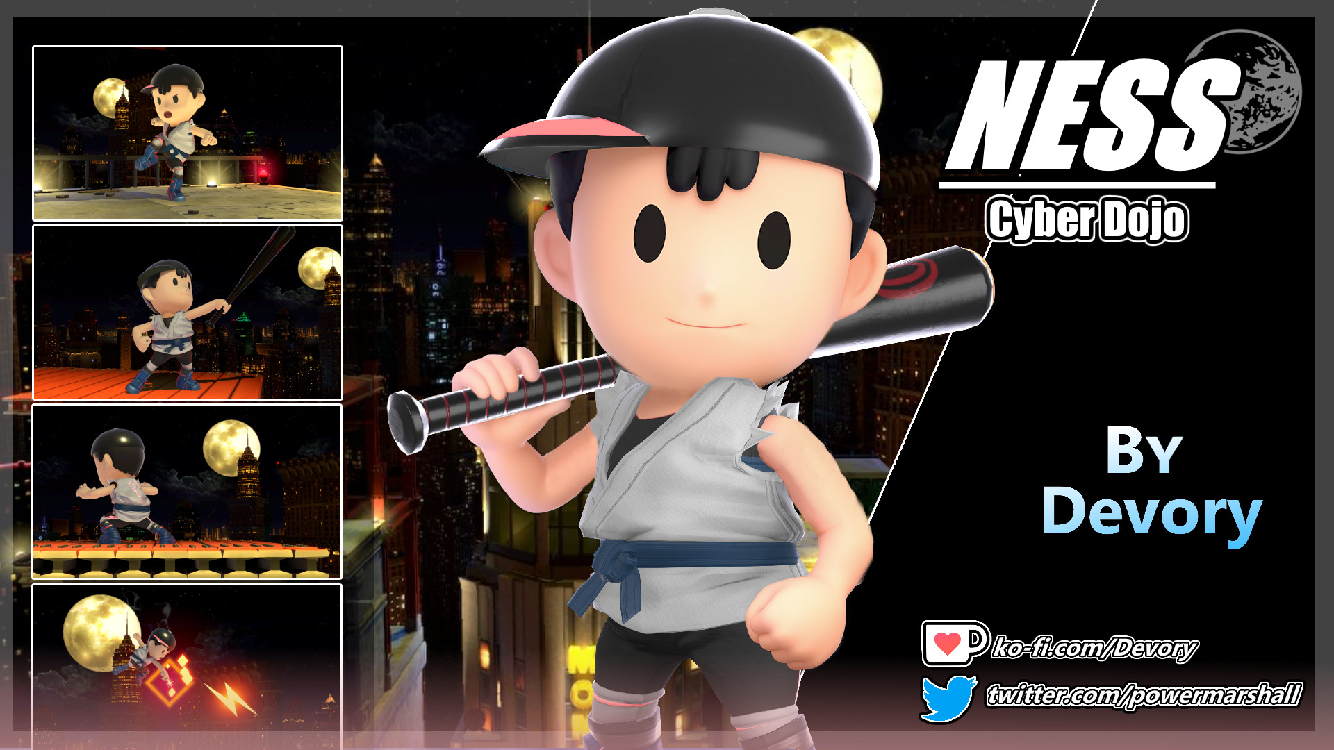 Cyber Dojo Ness Mod for Super Smash Bros. Ultimate | SSBU Mods