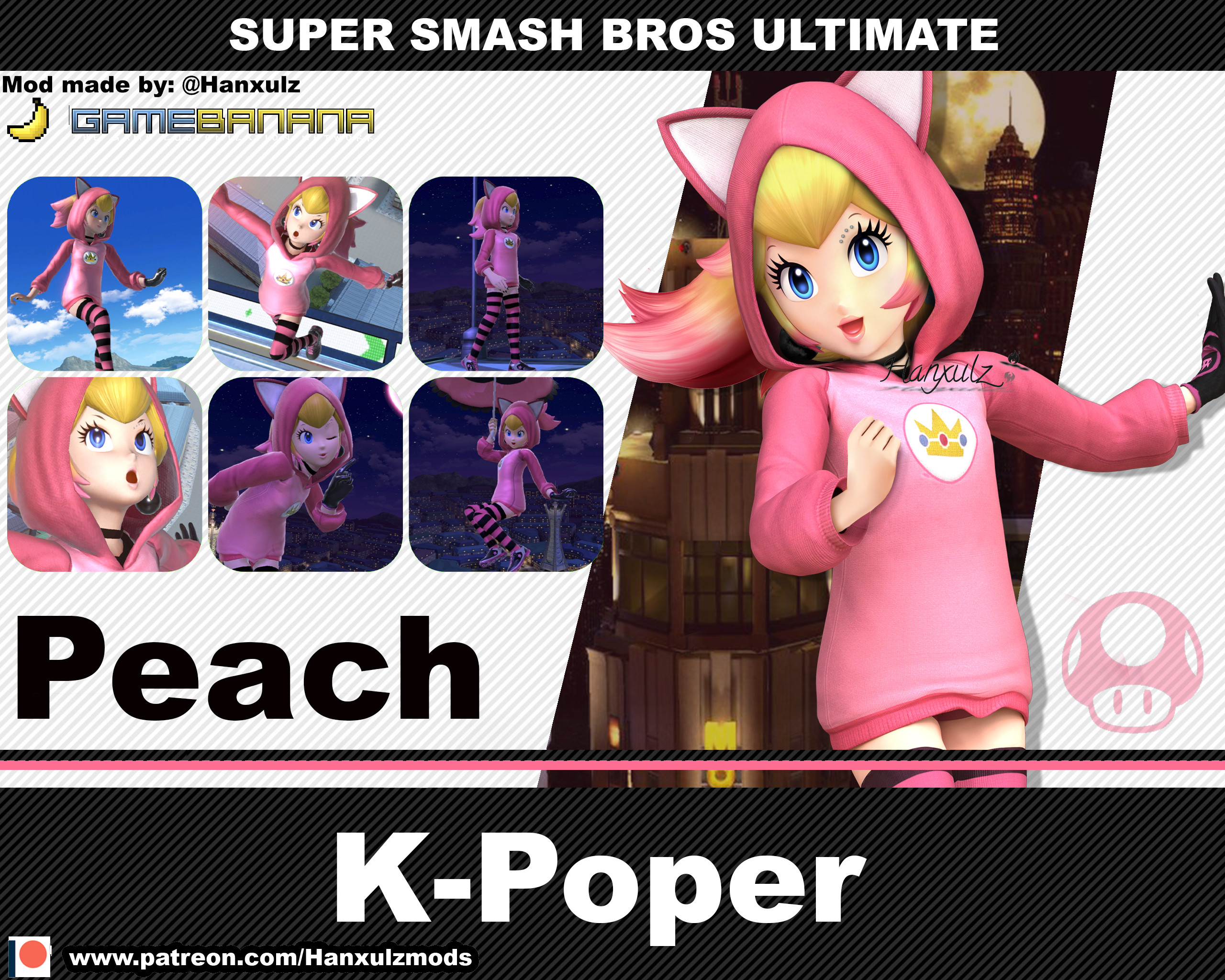 Peach (K-Poper) Mod for Super Smash Bros. Ultimate | SSBU Mods