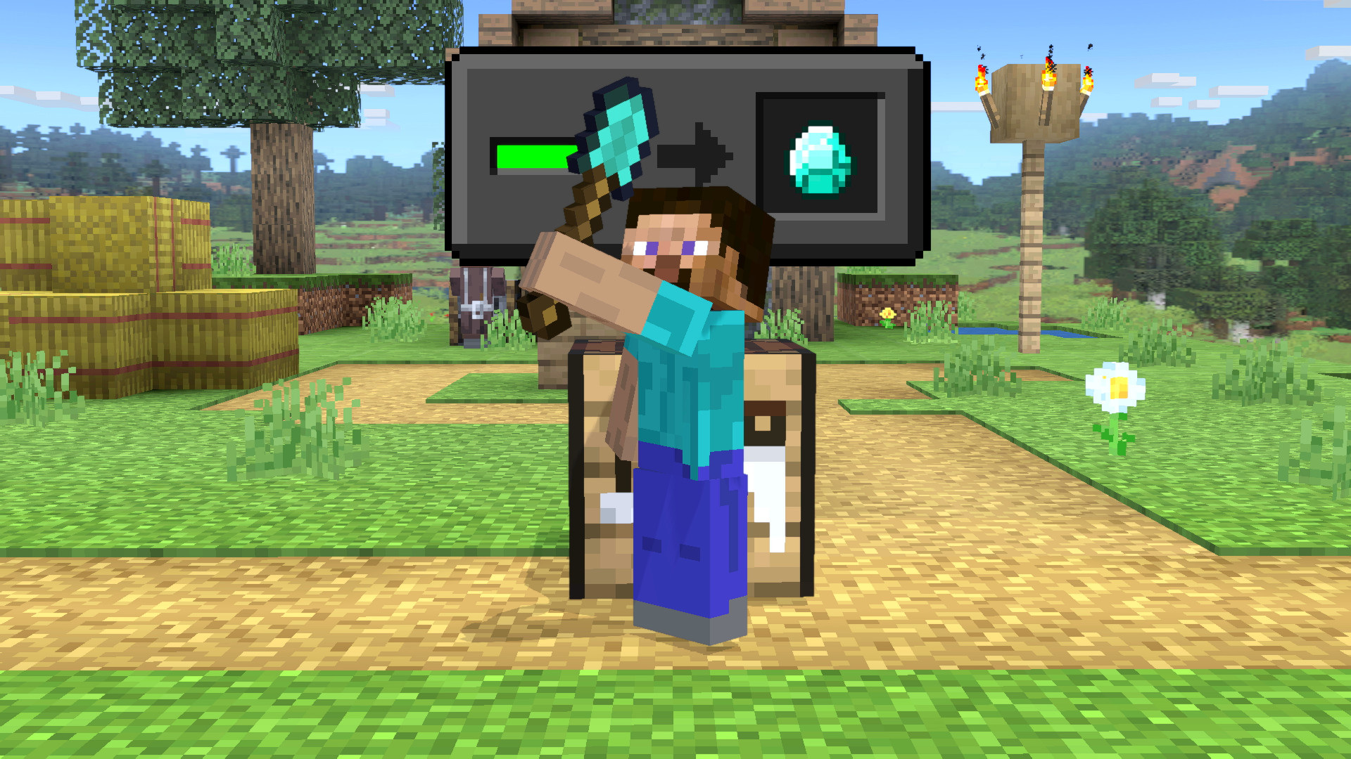 Steve Dark Mode UI [Super Smash Bros. Ultimate] [Mods]