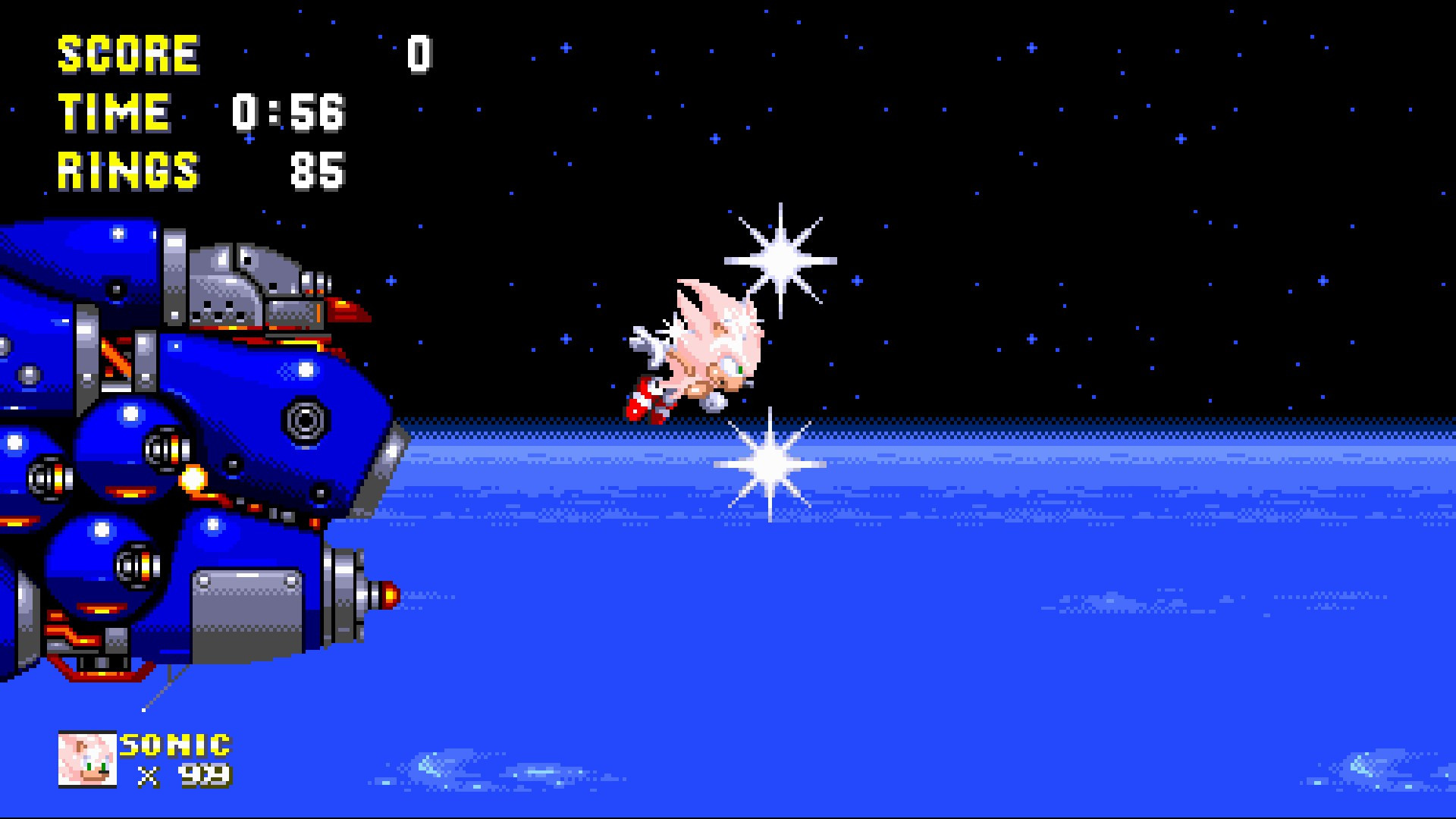 Triple Trouble 16-bit Super Sonic Peel Out Sprites [Sonic 3 A.I.R.] [Mods]