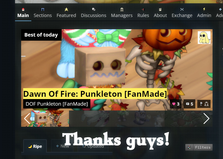 Dawn Of Fire: Punkleton [FanMade] Mod for My Singing Monsters | MSM Mods