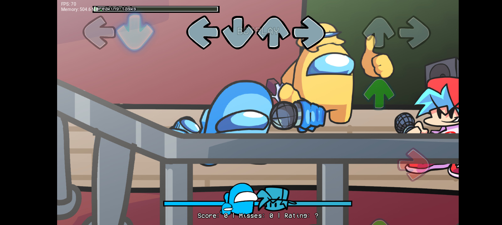 V.S Cyan Crewmate V1 OUT NOWW Mod for Friday Night Funkin' | FNF Mods