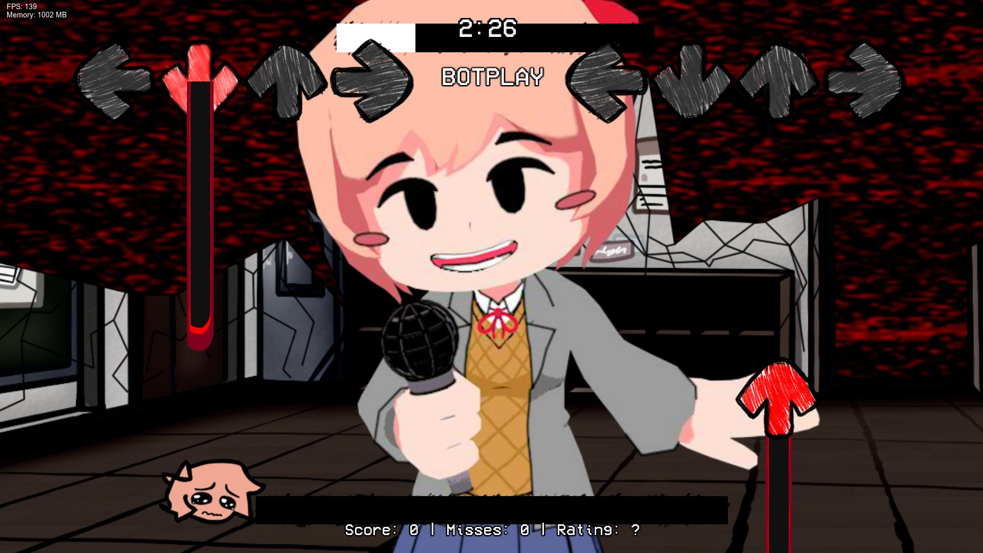 Sayori front sprite Mod for Friday Night Funkin' | FNF Mods