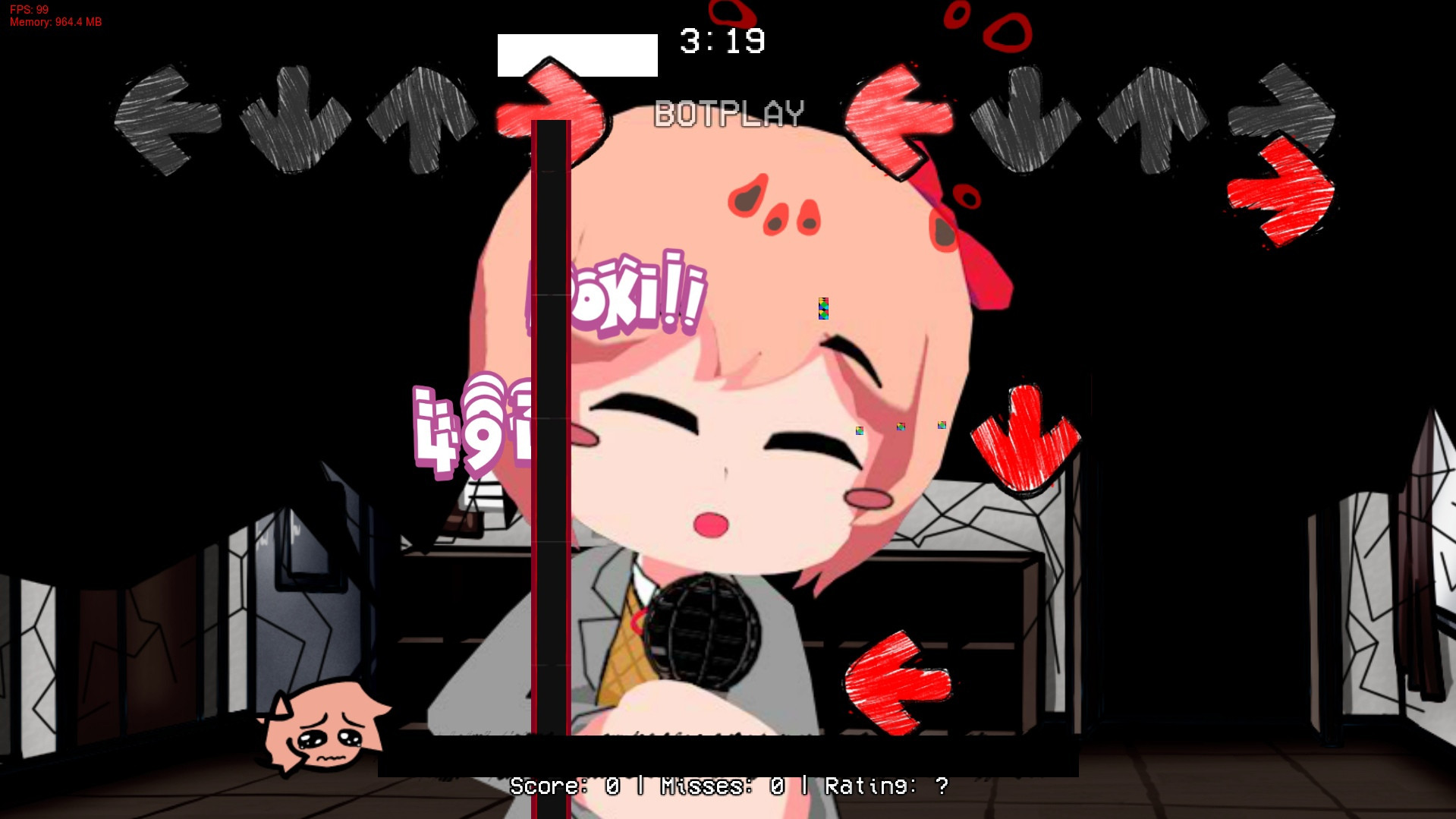 Sayori front sprite Mod for Friday Night Funkin' | FNF Mods