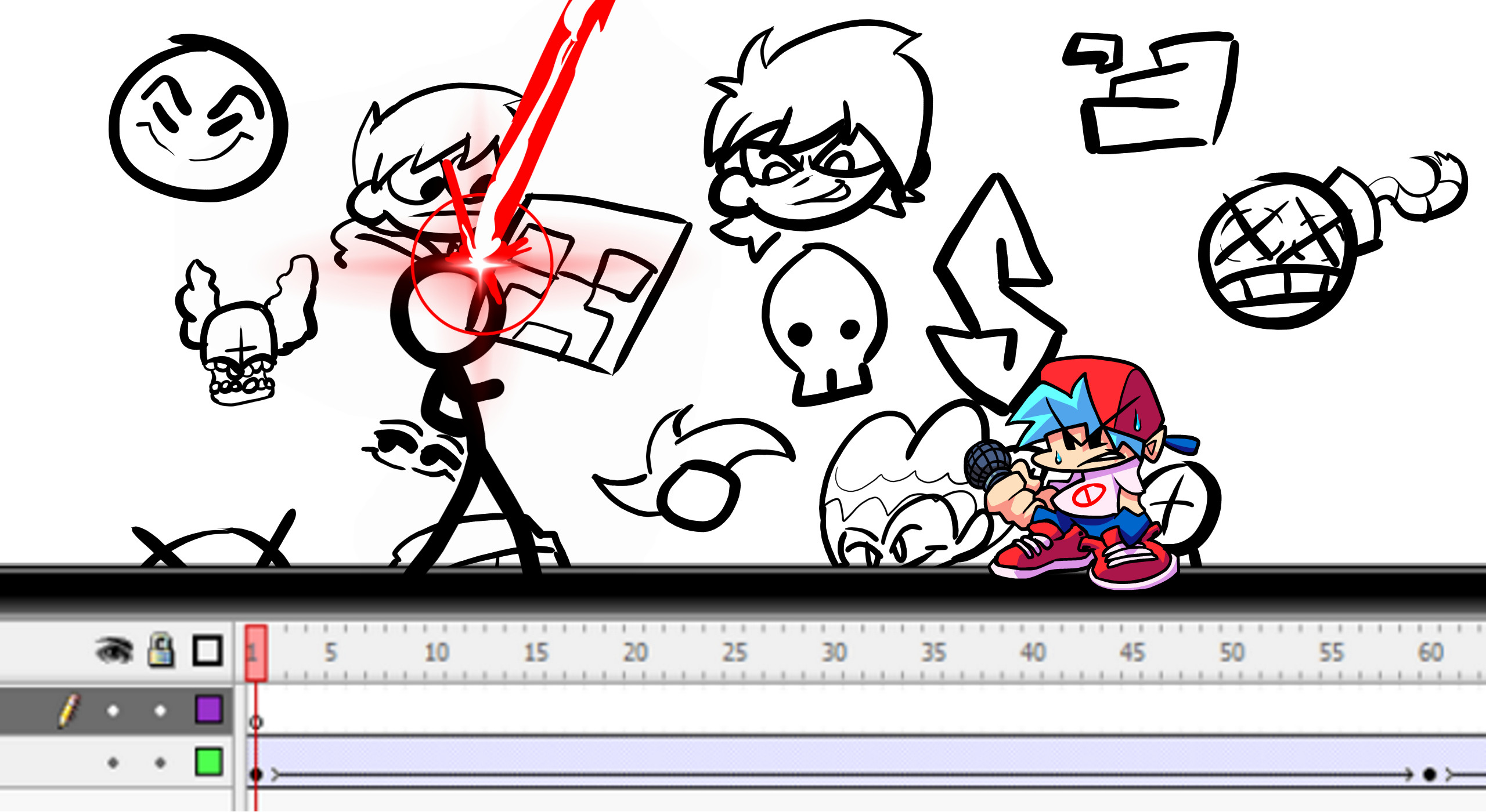 Triple Stickman [Friday Night Funkin'] [Mods]