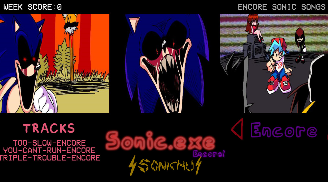FNF VS Sonic E.X.E: ENCORED Mod for Friday Night Funkin' | FNF Mods