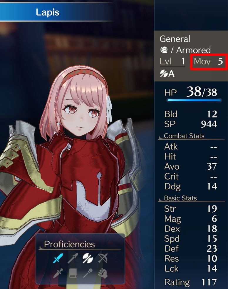 General has 5 base Movement [Fire Emblem Engage] [Mods]