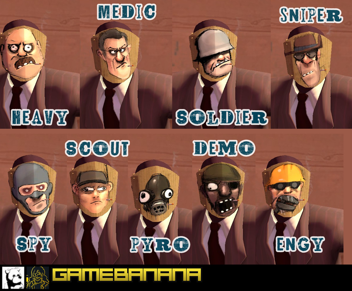 Captaincody's Crazy Spy-Mask Pack 2023 Fix Mod for Team Fortress 2 ...