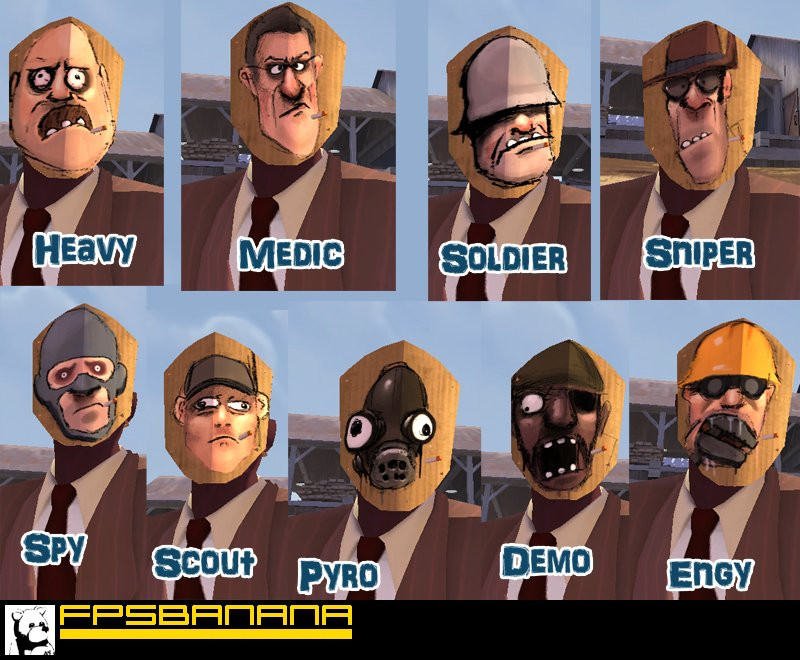 Captaincody's Crazy Spy-Mask Pack 2023 Fix Mod for Team Fortress 2 ...