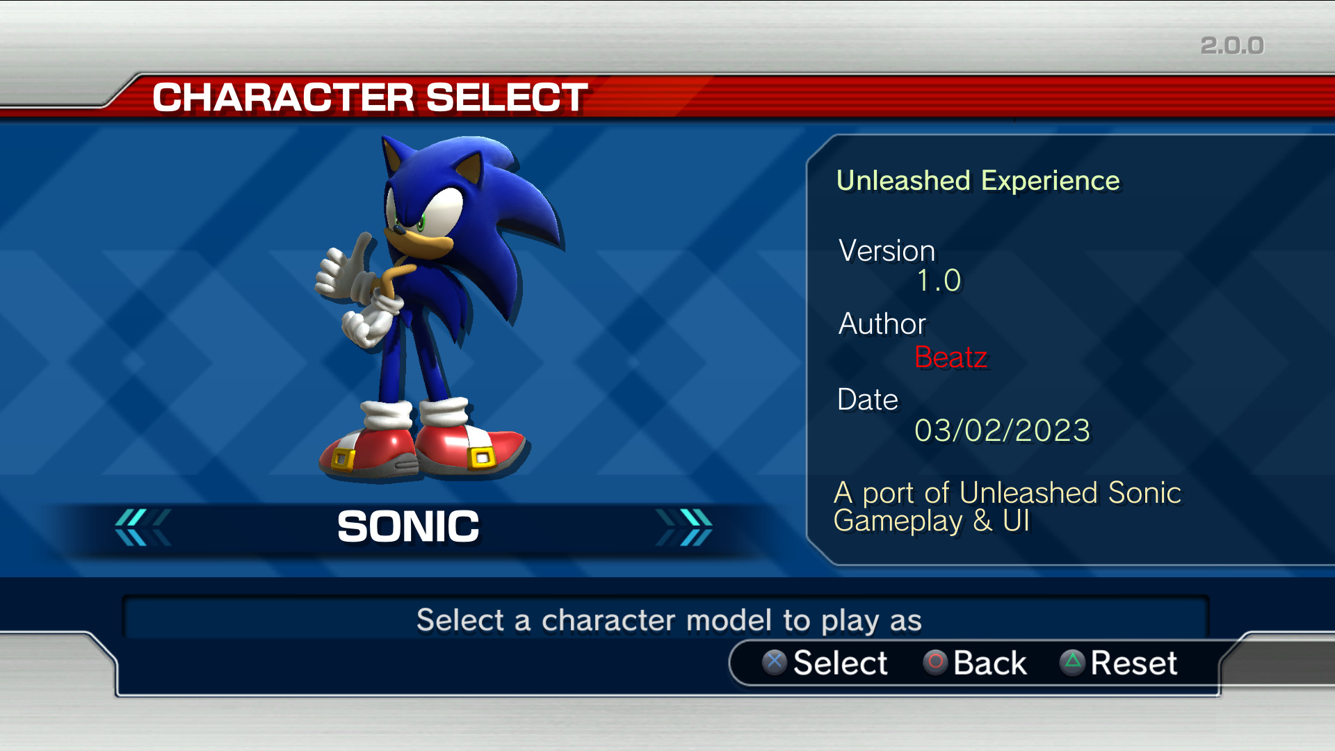 Unleashed Sonic Mod for Sonic the Hedgehog: Project '06 | Sonic P-06 Mods