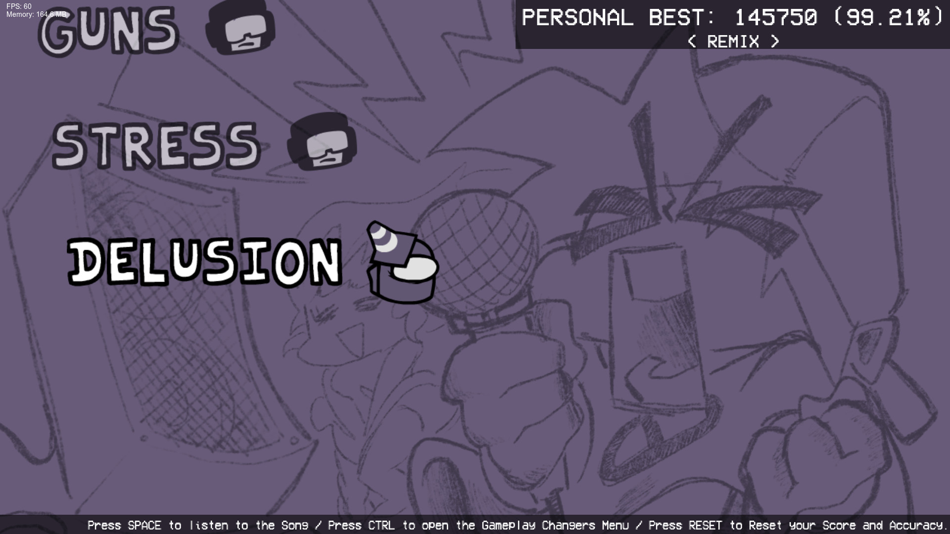 Delusion Remix Charted (fanchart) Mod for Friday Night Funkin' | FNF Mods