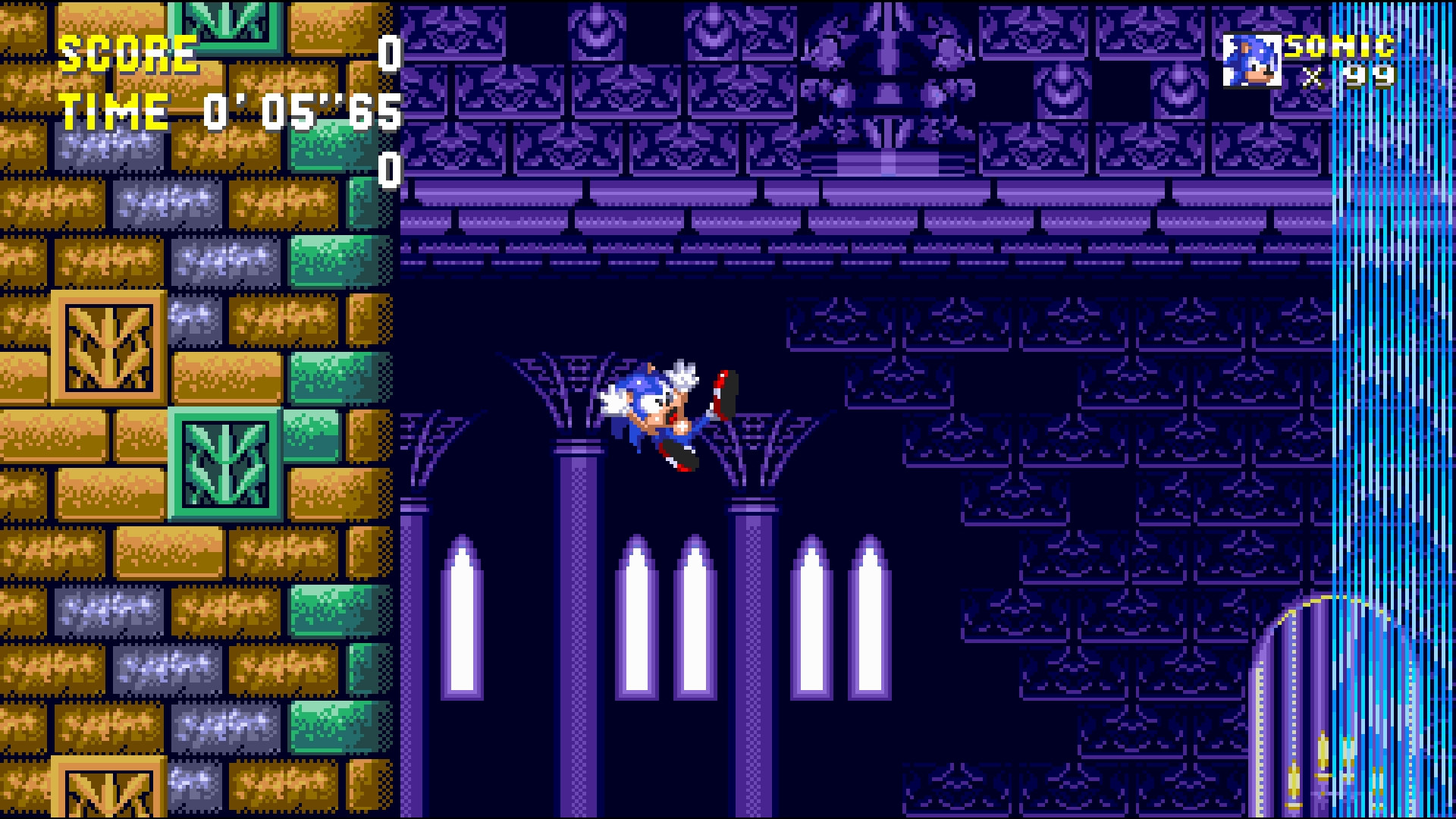 Mania style BG hidrocity palette Mod for Sonic 3 A.I.R. | S3AIR Mods