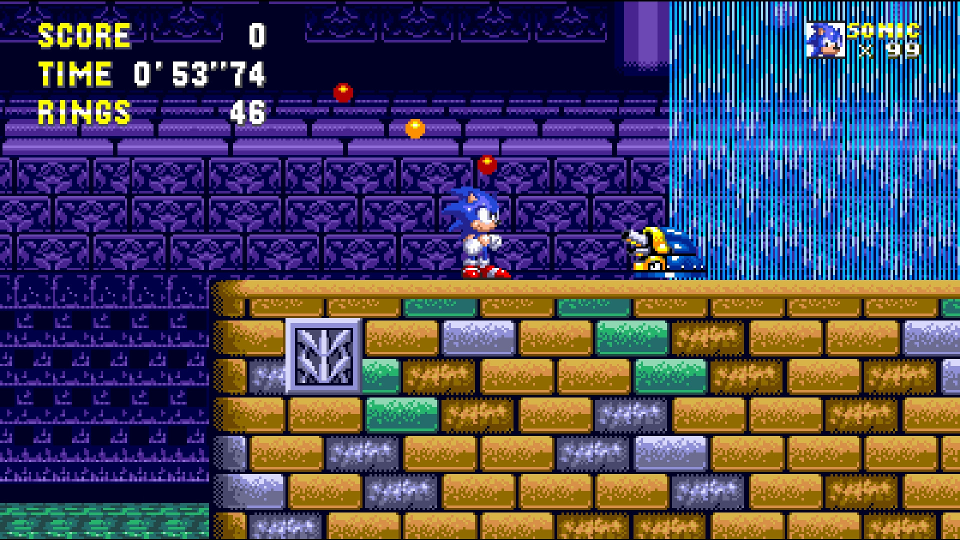 Mania style BG hidrocity palette Mod for Sonic 3 A.I.R. | S3AIR Mods