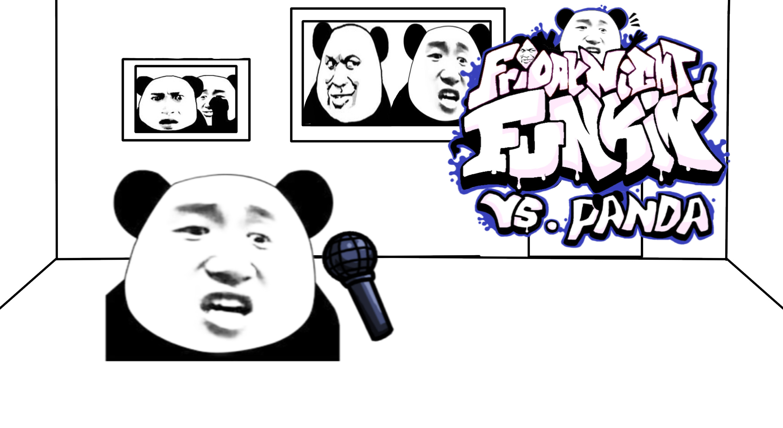 VS panda head V1.1 Mod for Friday Night Funkin' | FNF Mods