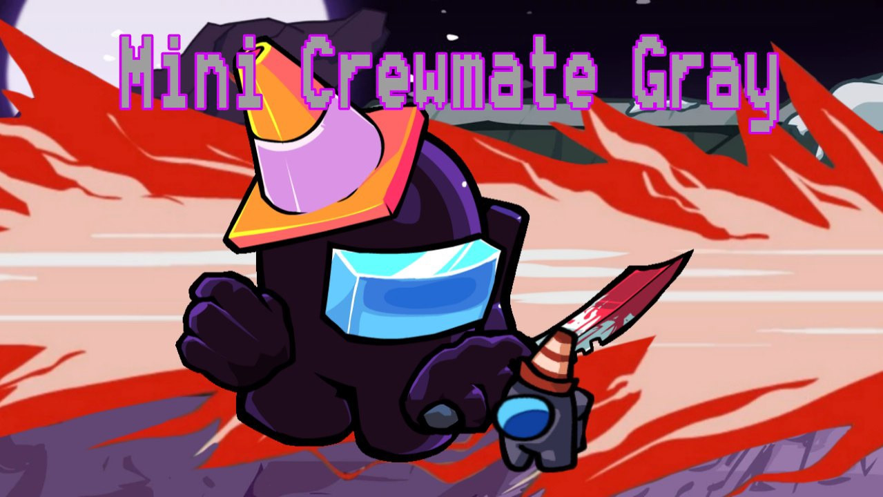 MiniCrewmate Gray (VS Impostor) Mod for Friday Night Funkin' | FNF Mods