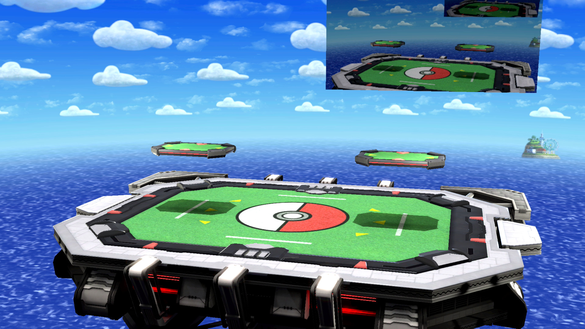 Stage Pokémon Stadium But Less Distracting Mod for Super Smash Bros ...