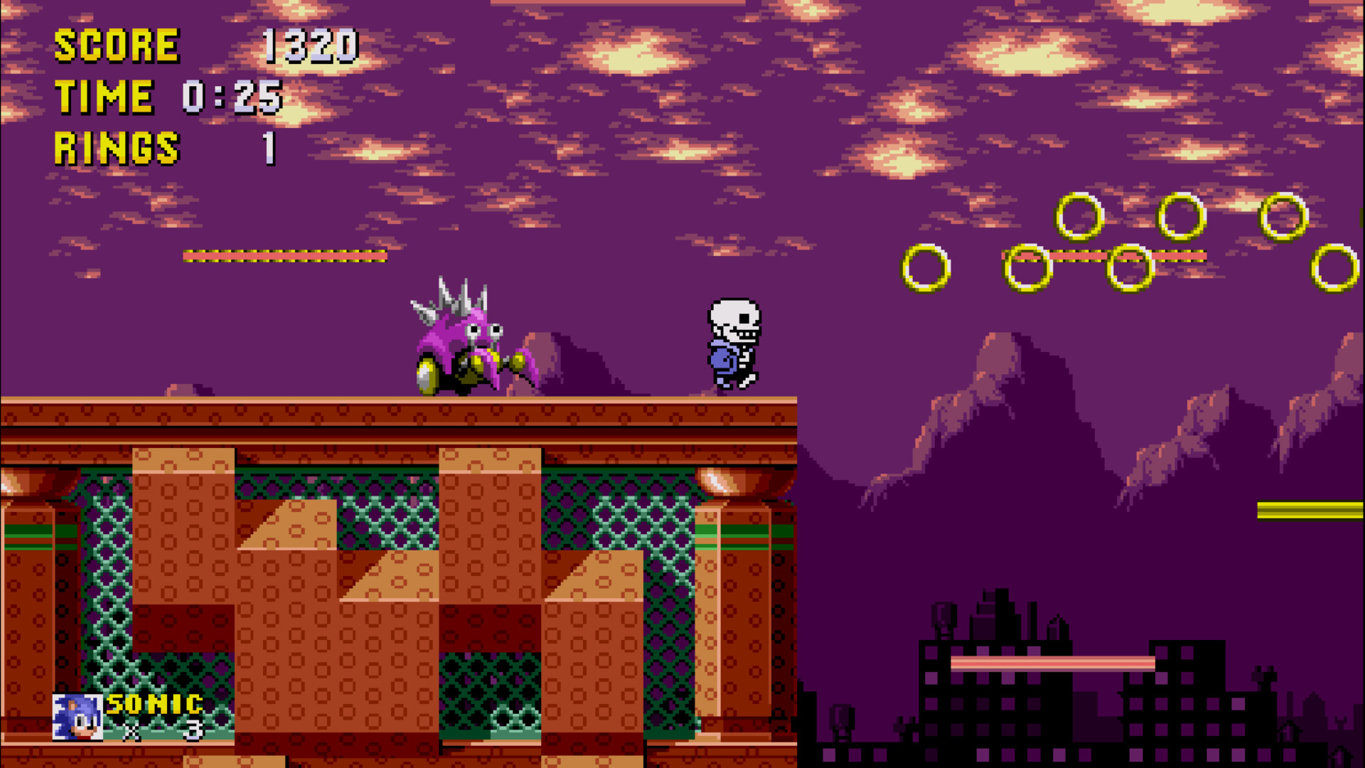 Sans in Sonic 1 Forever Mod for Sonic the Hedgehog Forever | S1F Mods