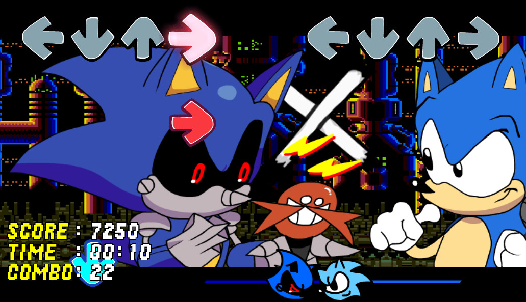 Friday Night Funkin' Vs Metal Sonic - 1Up Cartoons Mod for Friday Night ...