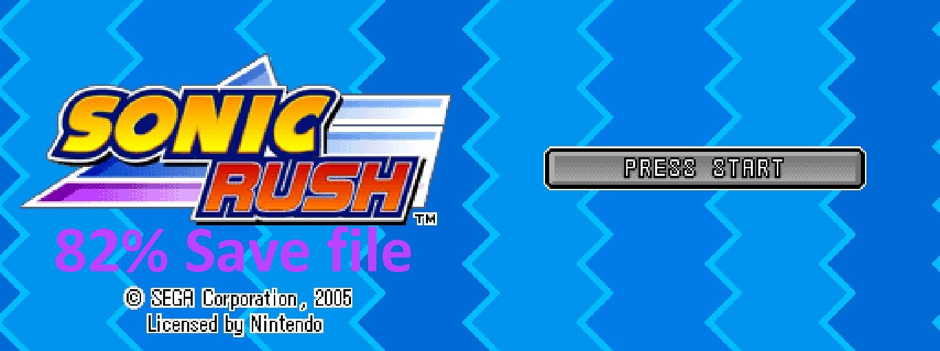 Sonic Rush 82% Save file Mod for Sonic Rush | SR Mods